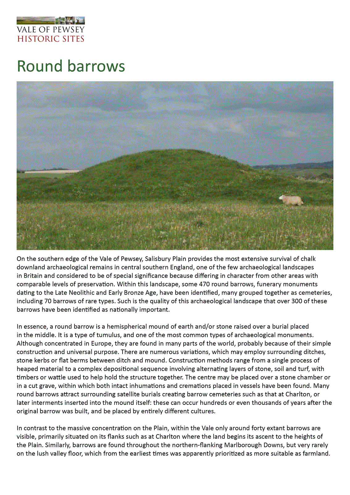 Round Barrow - Charlton - Visit Pewsey Vale